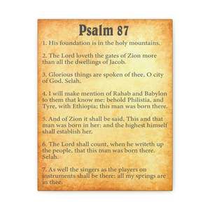 Express Your Love Gifts | Art | Scripture Sign Psalm 87 Chapter Gold Bible Canvas Christian Wall ...